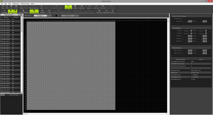 2D Patch With The Patch Editor For DMX Output